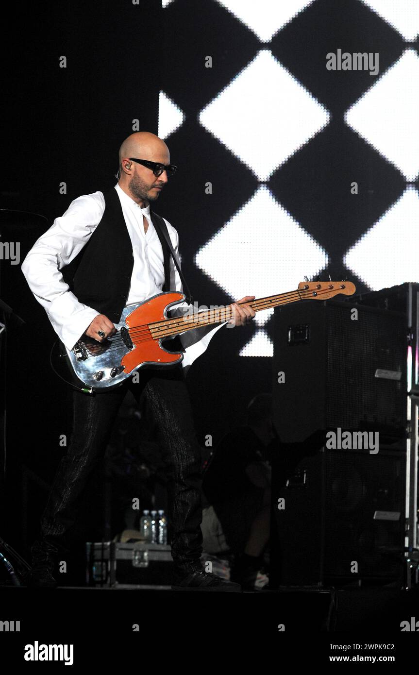 Milan Italy 30/06/2008: Saturnino, Italian bassist of the Jovanotti ...