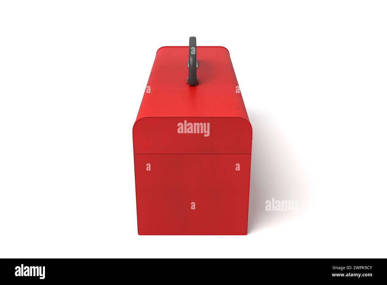 Red toolbox closed on white background Stock Photo - Alamy