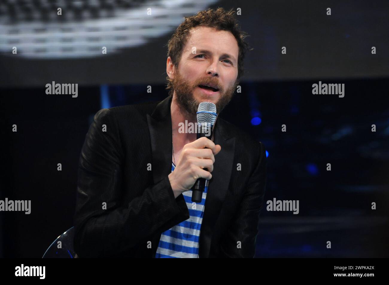 Milan Italy 01/06/2008: Jovanotti,Italian singer, during the television ...