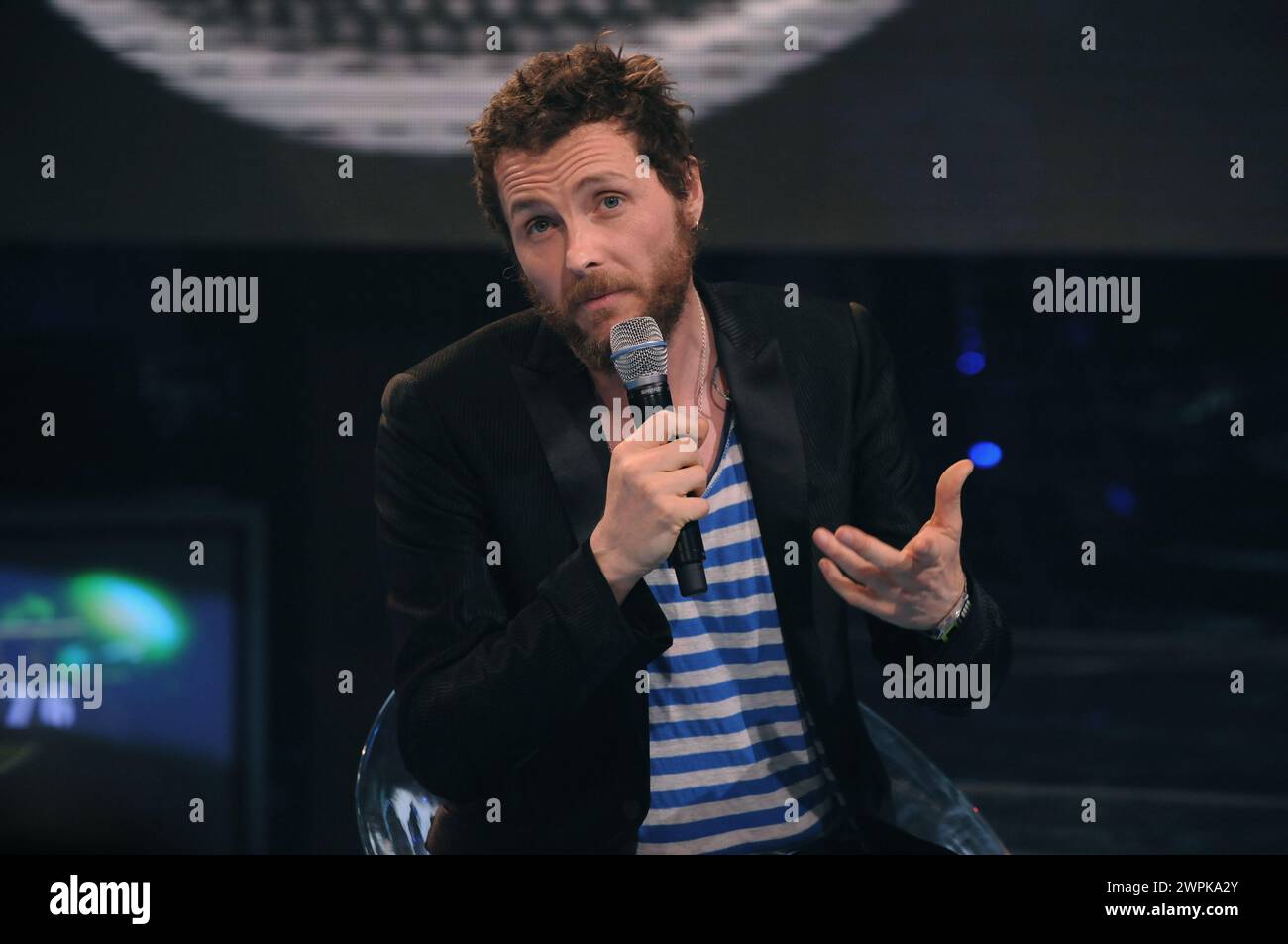 Milan Italy 01/06/2008: Jovanotti,Italian singer, during the television ...