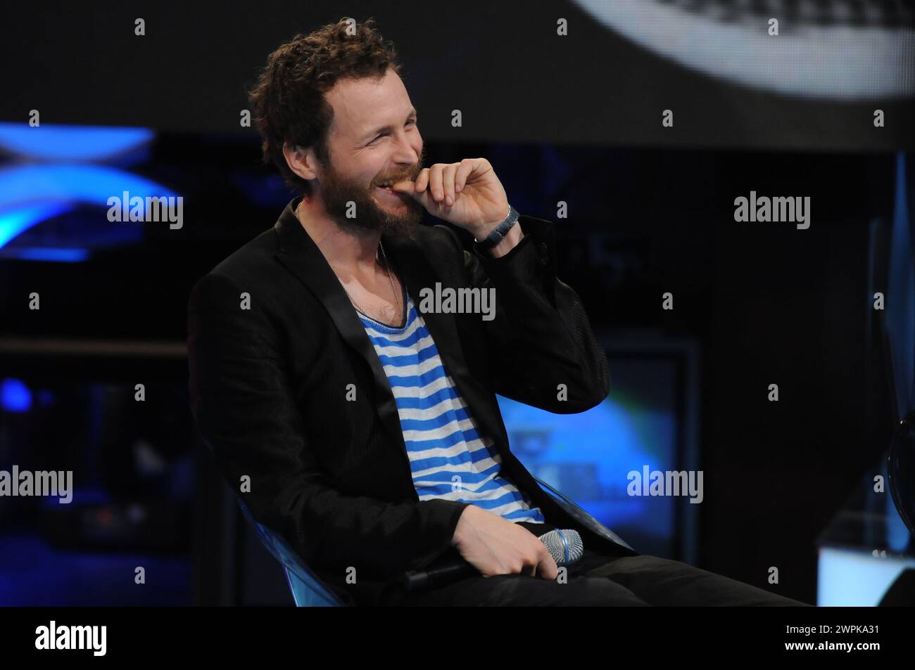 Milan Italy 01/06/2008: Jovanotti,Italian singer, during the television ...