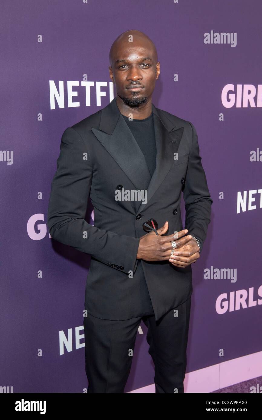 New York, United States. 07th Mar, 2024. Loic Mabanza attends Netflix's ...