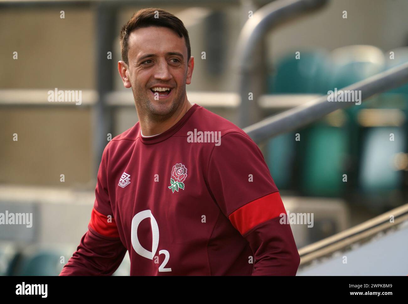 England's Alex Mitchell during a team run at Twickenham Stadium, London ...
