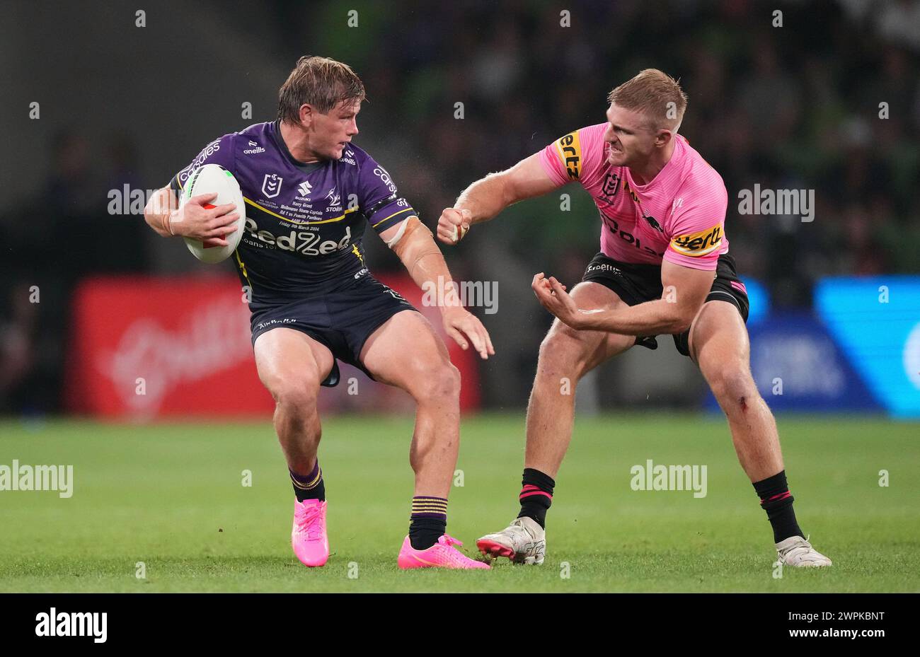 Melbourne, Australia. 08th Mar, 2024. Harry Grant of the Melbourne ...