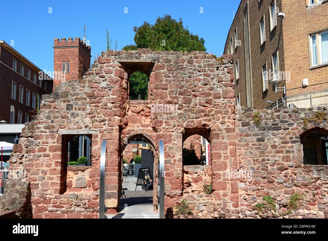 St Catherines chapel ruins in the city centre, Exeter, Devon, UK ...