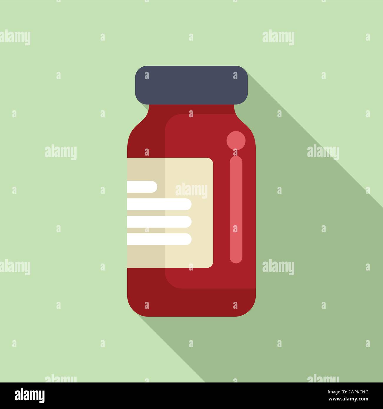 Strong potion immune icon flat vector. Supplement healthcare ...