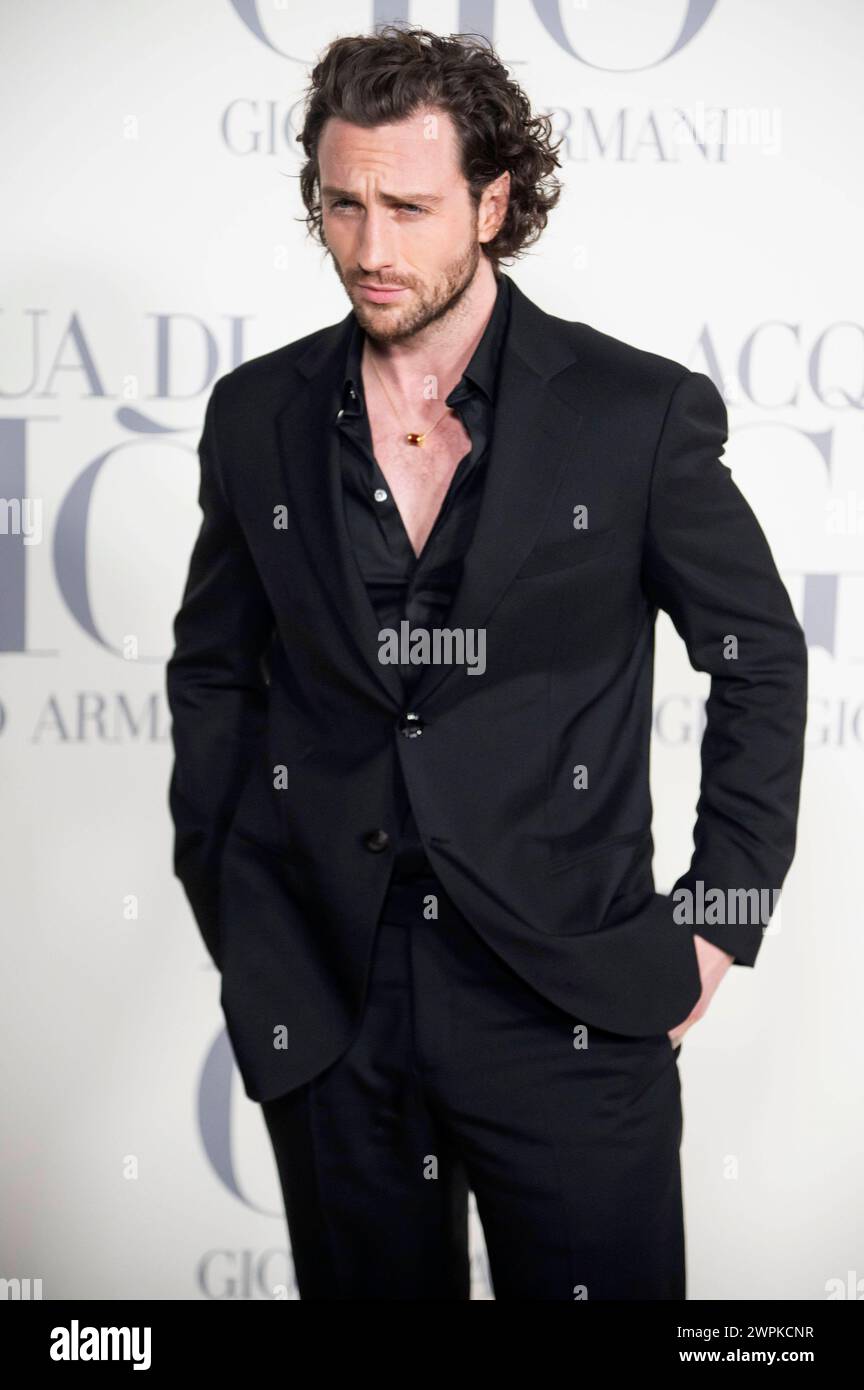 Aaron Taylor-Johnson beim Armani - Acqua di Gio Event im Matadero ...