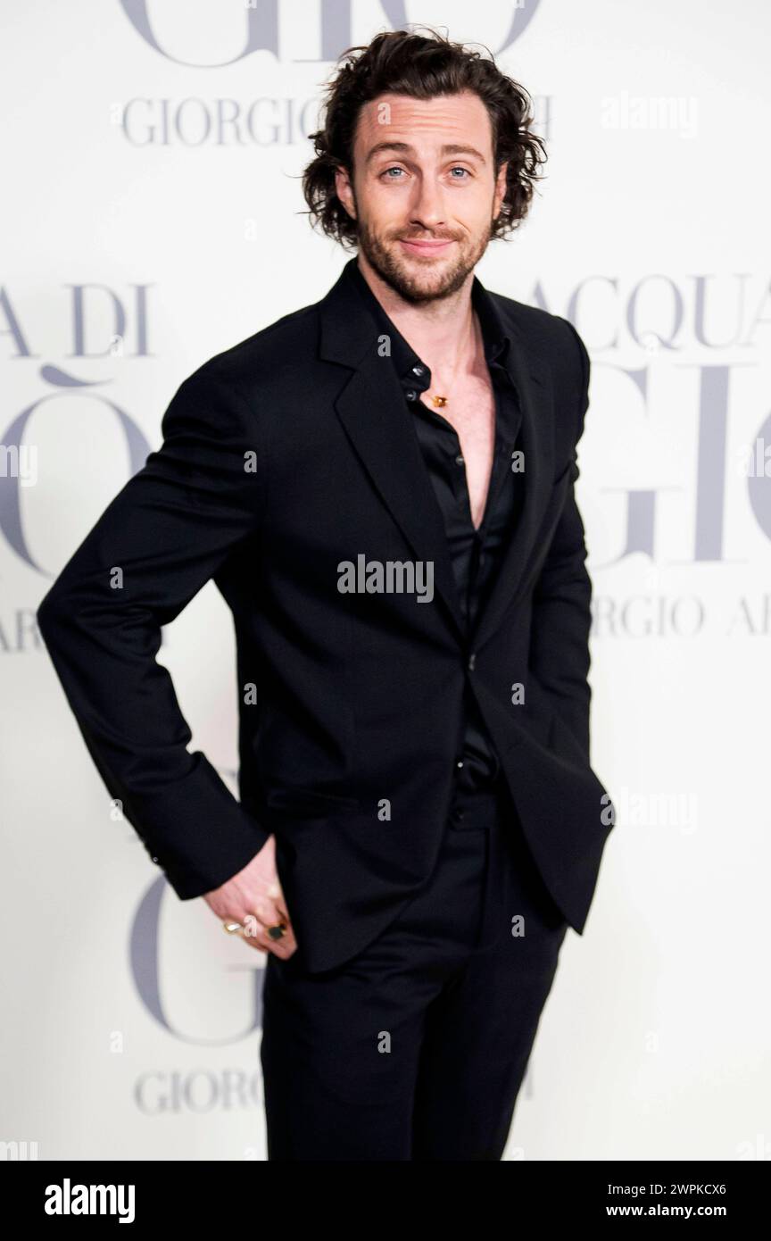 Aaron Taylor-Johnson beim Armani - Acqua di Gio Event im Matadero ...