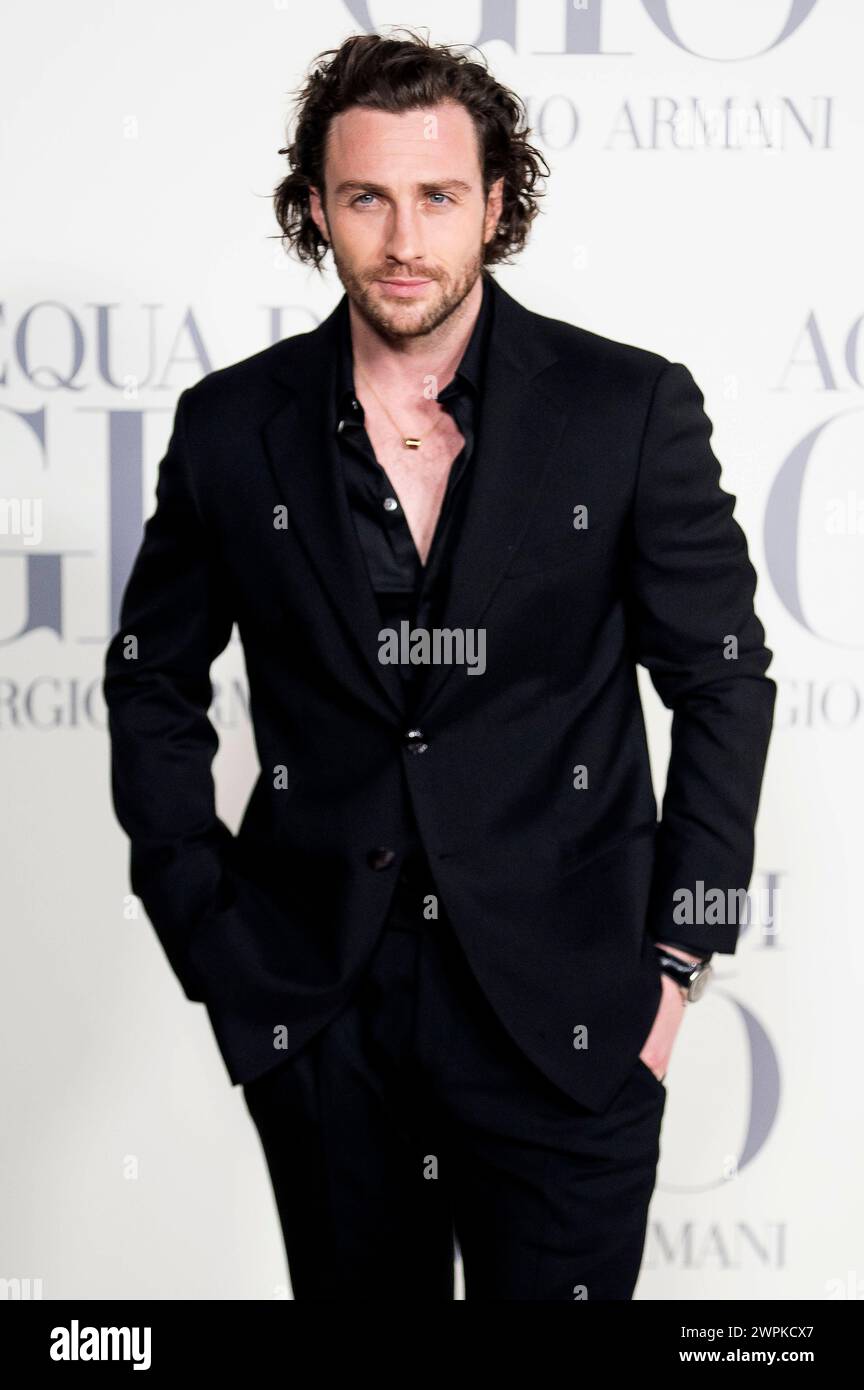 Aaron Taylor-Johnson beim Armani - Acqua di Gio Event im Matadero ...
