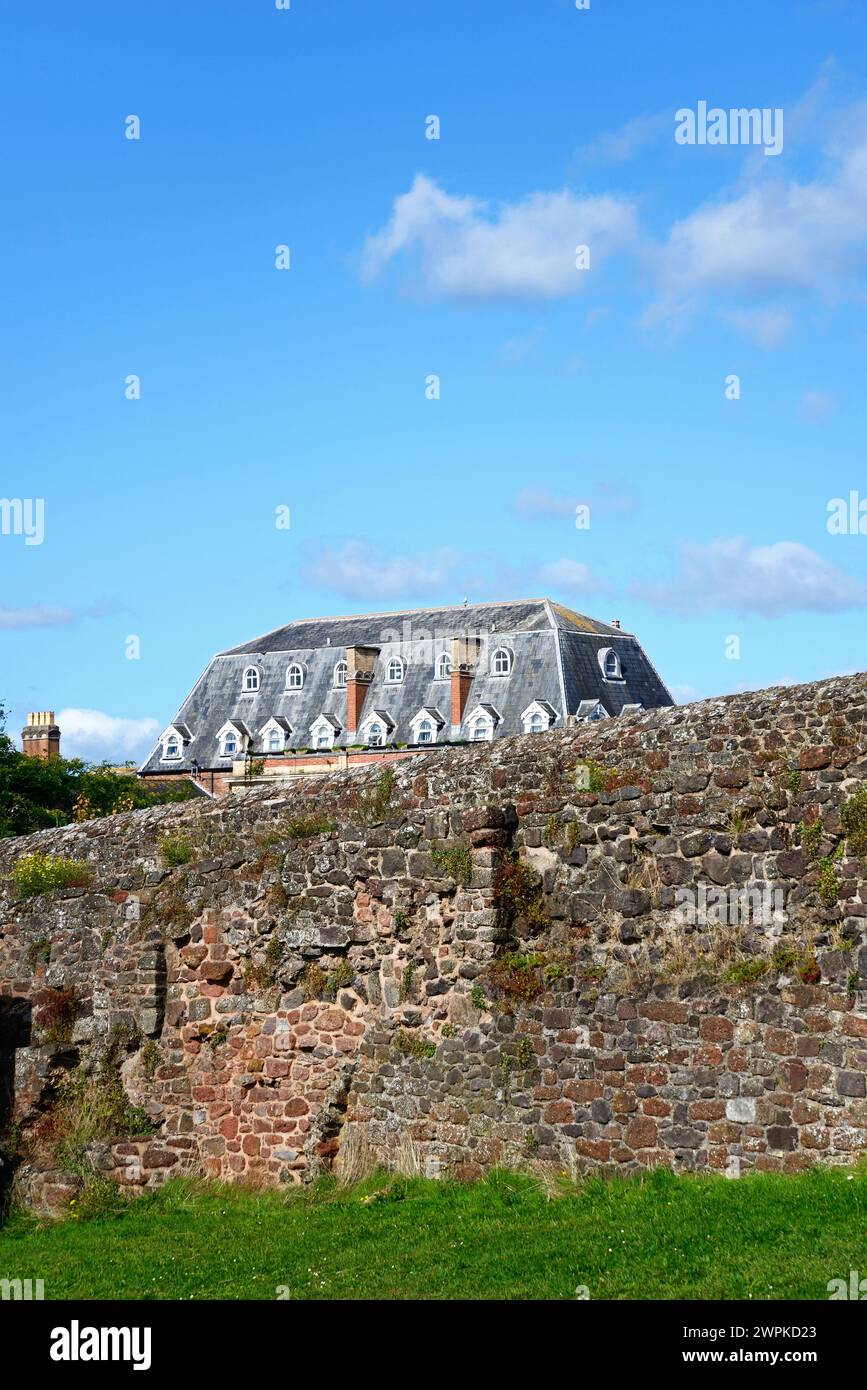 Part of the Roman wall city a city building to the rear seen from ...
