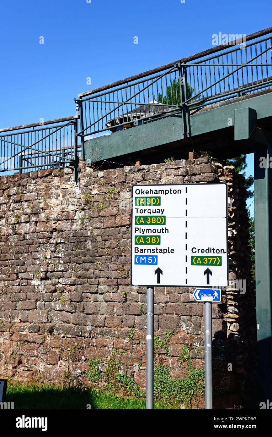 Road sign along Western Way, Exeter, Devon, UK, Europe Stock Photo - Alamy