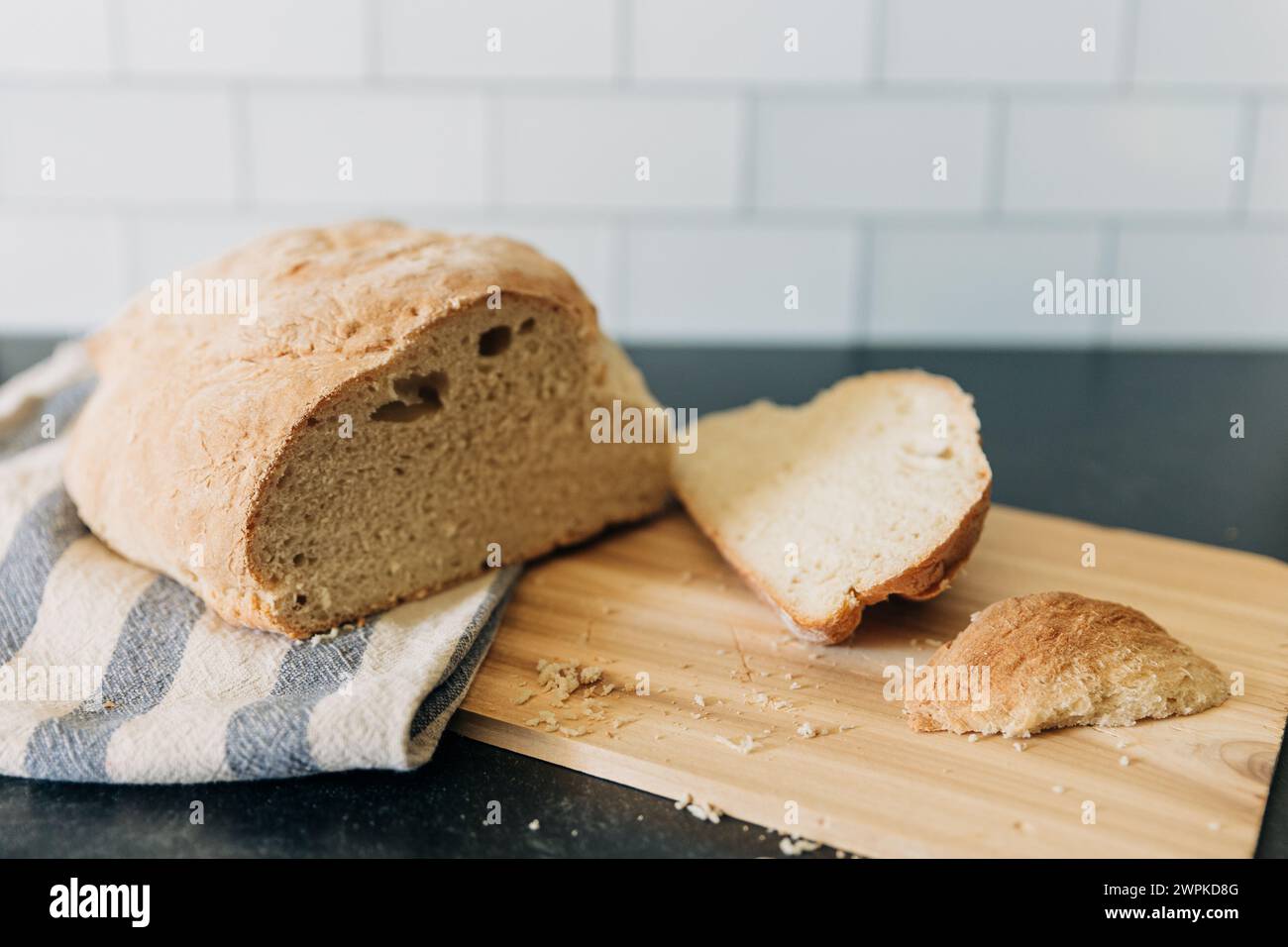 Baked bread on counter hi-res stock photography and images - Alamy