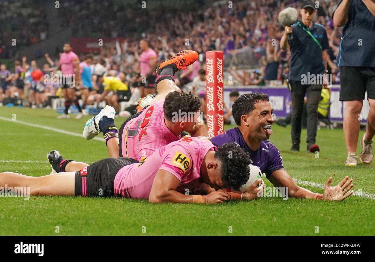 Melbourne, Australia. 08th Mar, 2024. Reimis Smith of the Melbourne ...