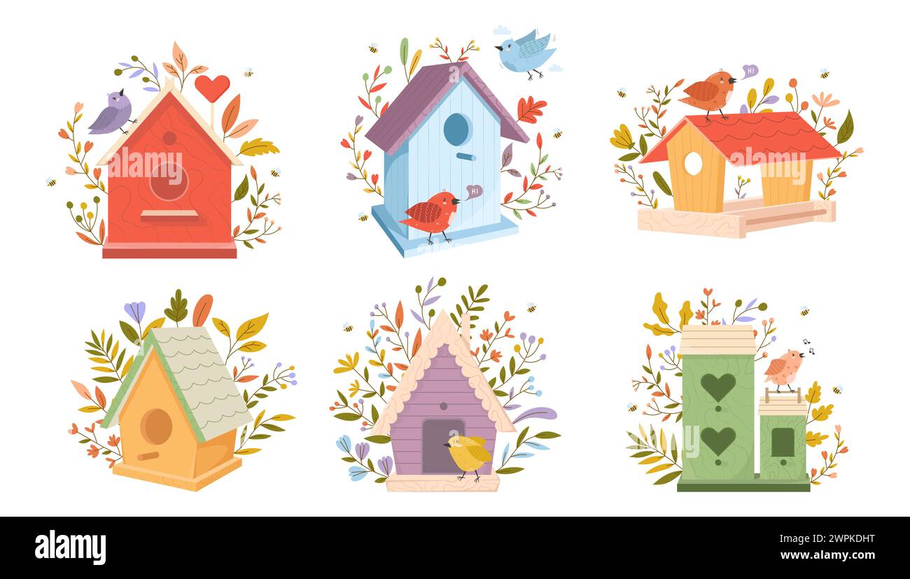 Birds building nest Stock Vector Images - Alamy