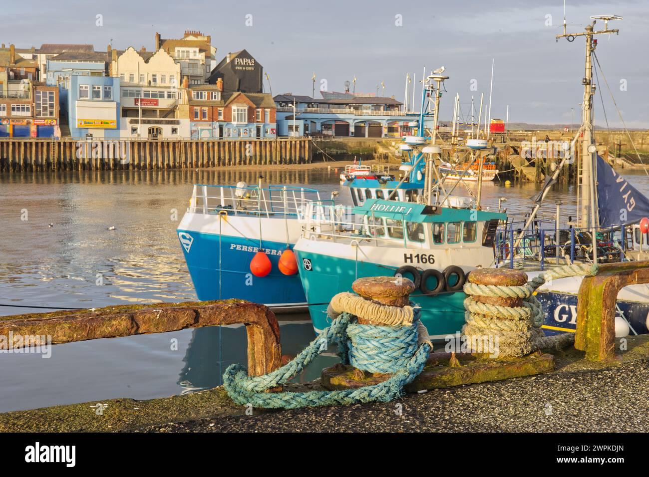 Bridlington seaside town and Harbour in the East Riding or Yorkshire UK ...