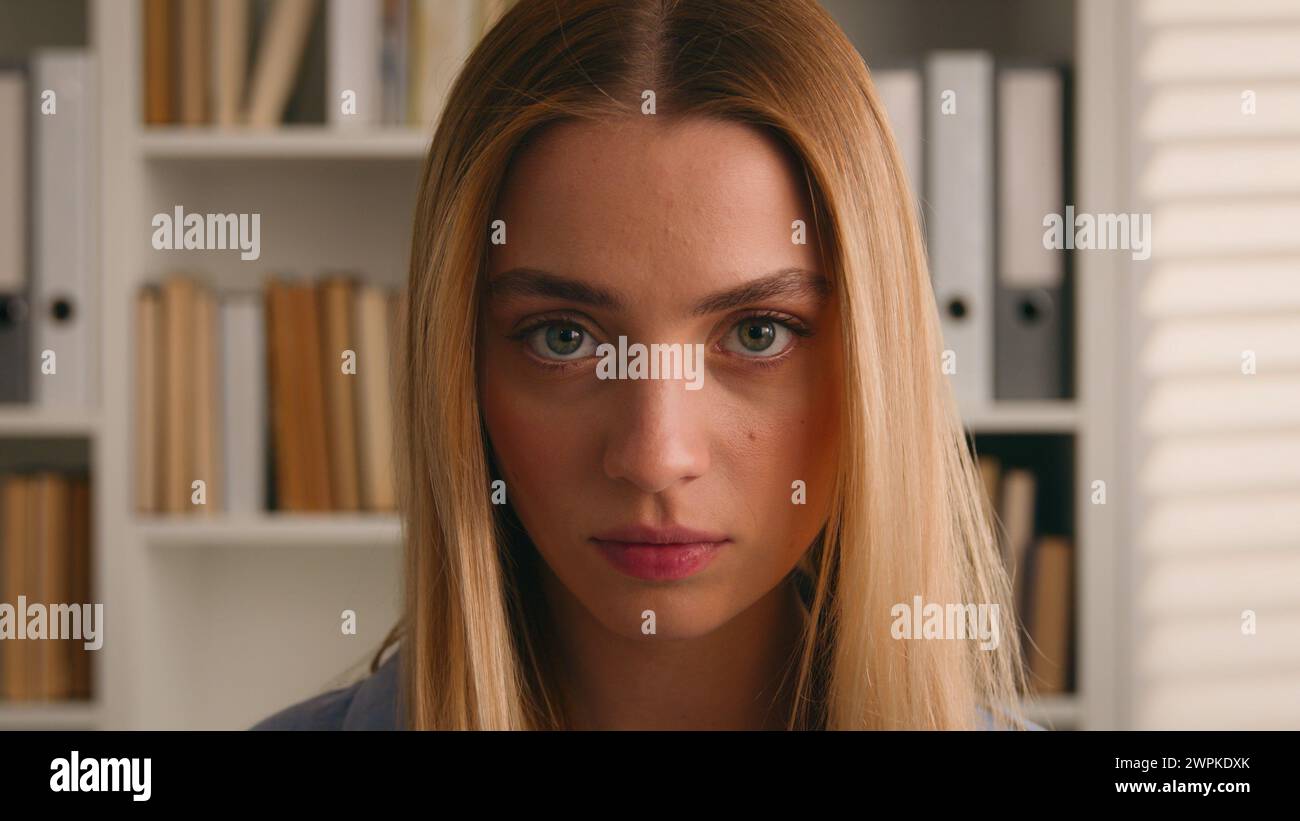 Sad upset exhausted fatigued helpless student girl teen high school ...