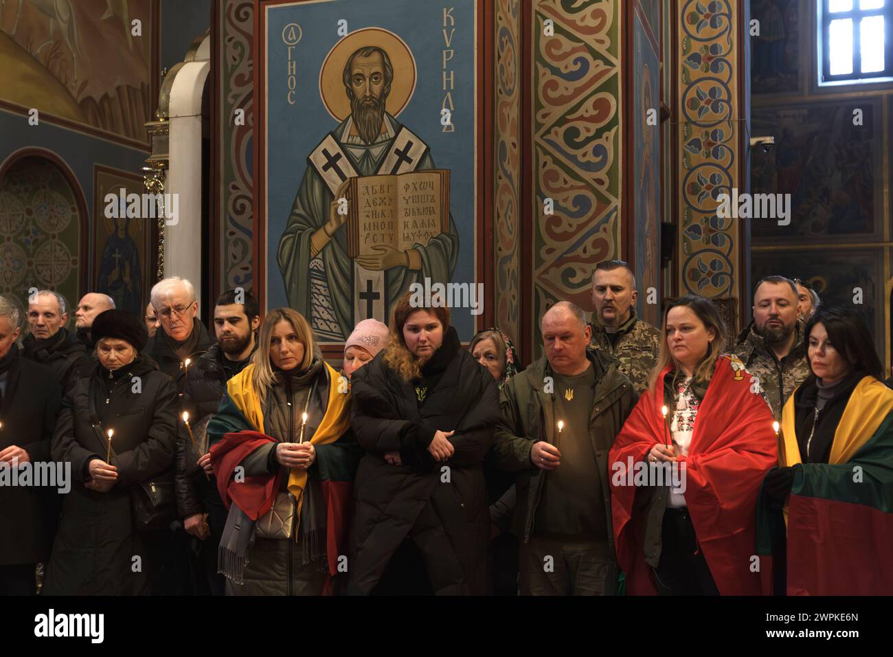 Non Exclusive: KYIV, UKRAINE - MARCH 7, 2024 - Members of the public ...