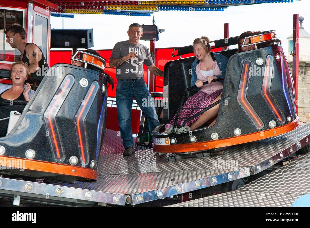 A fairground ride at Whitby Stock Photo - Alamy