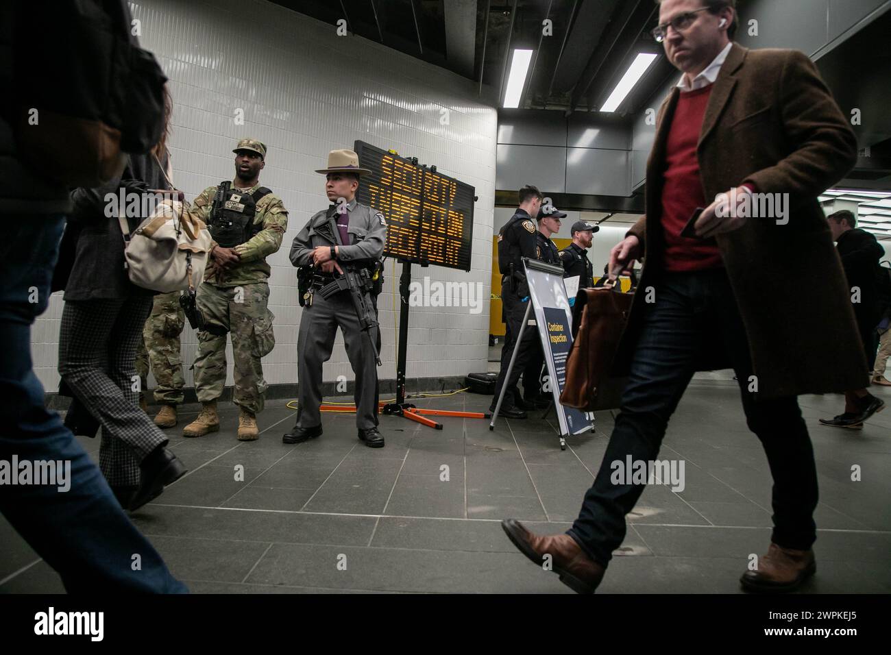 National guard subway hi-res stock photography and images - Alamy