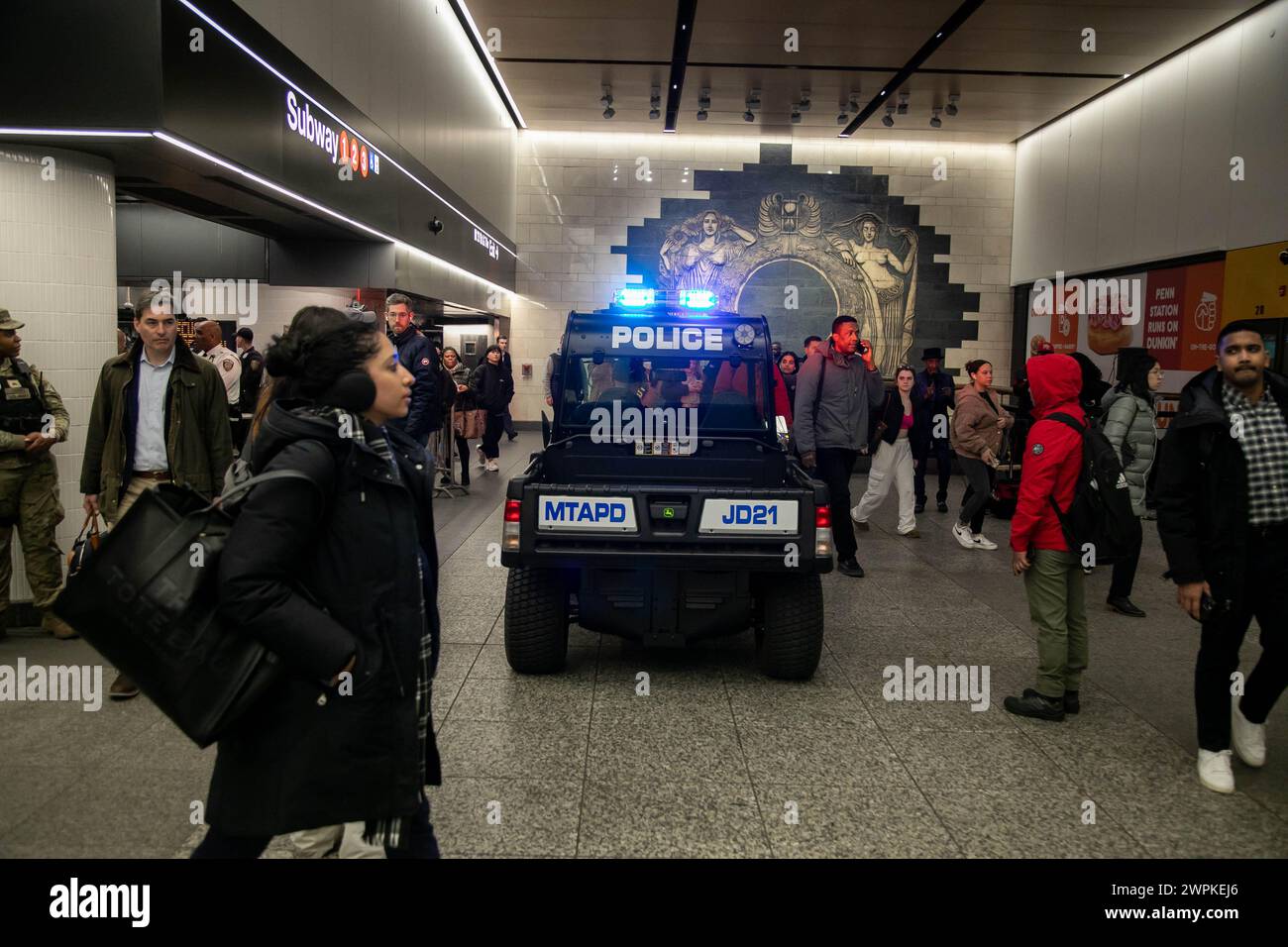 New York, USA. 7th Mar, 2024. A Metropolitan Transportation Authority ...