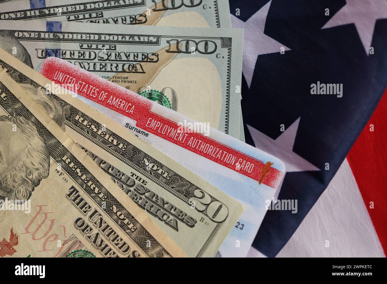 Employment Authorization Card United States of America Work Permit and ...