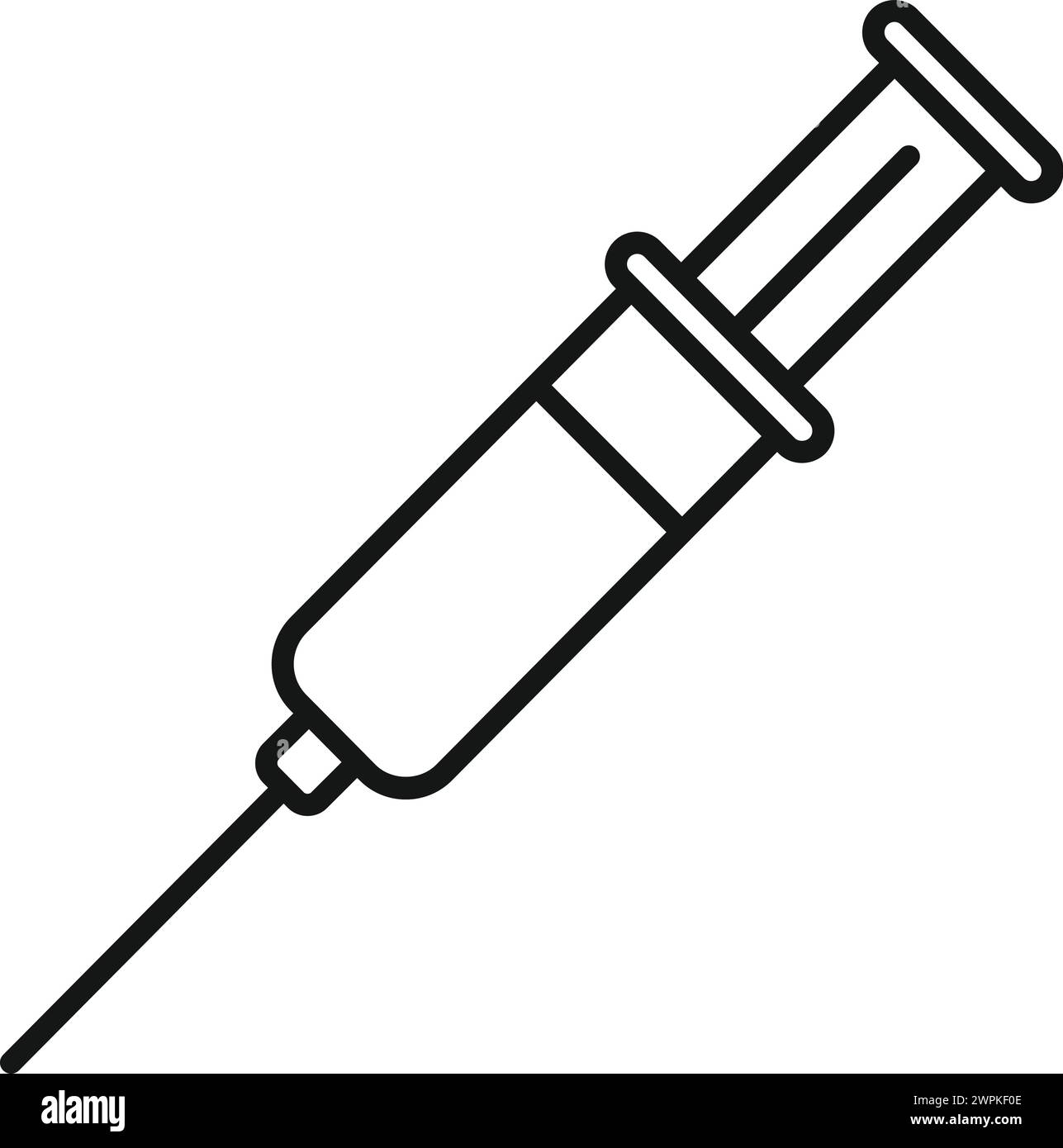 Blood syringe injection icon outline vector. Strong potion. Immune ...