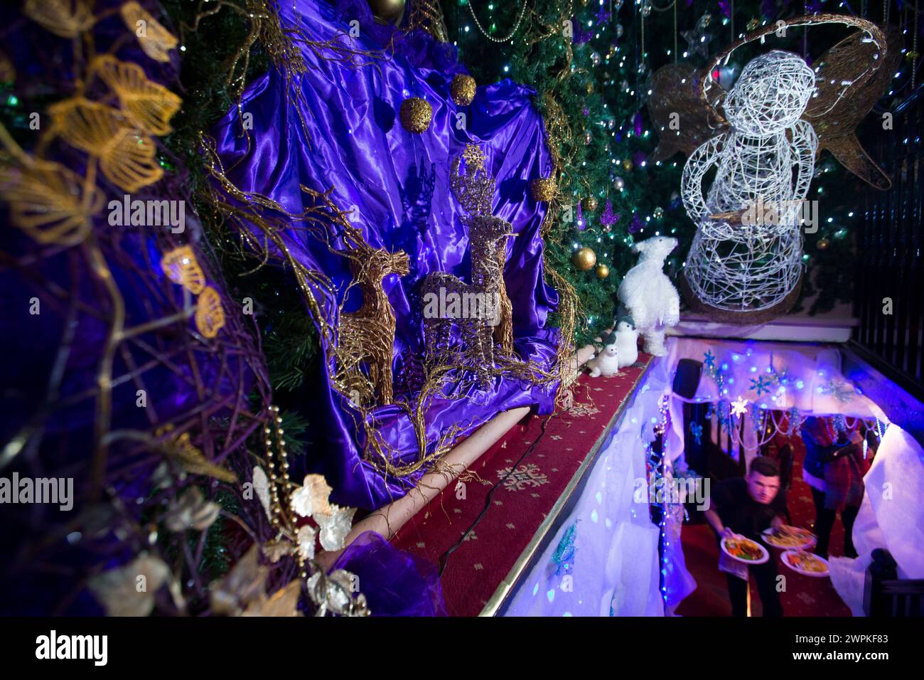 28/11/14 Stairs to upstairs dinning rooms. The Hanging Gate pub in ...