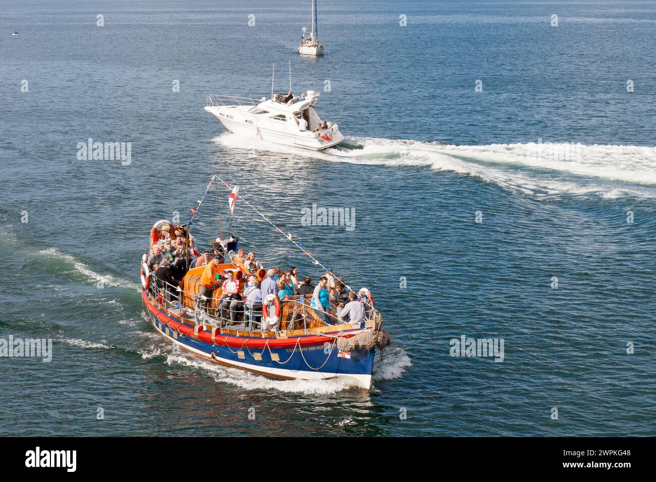 The Mary Ann Hepworth a former lifeboat giving boat trips at Whitby ...