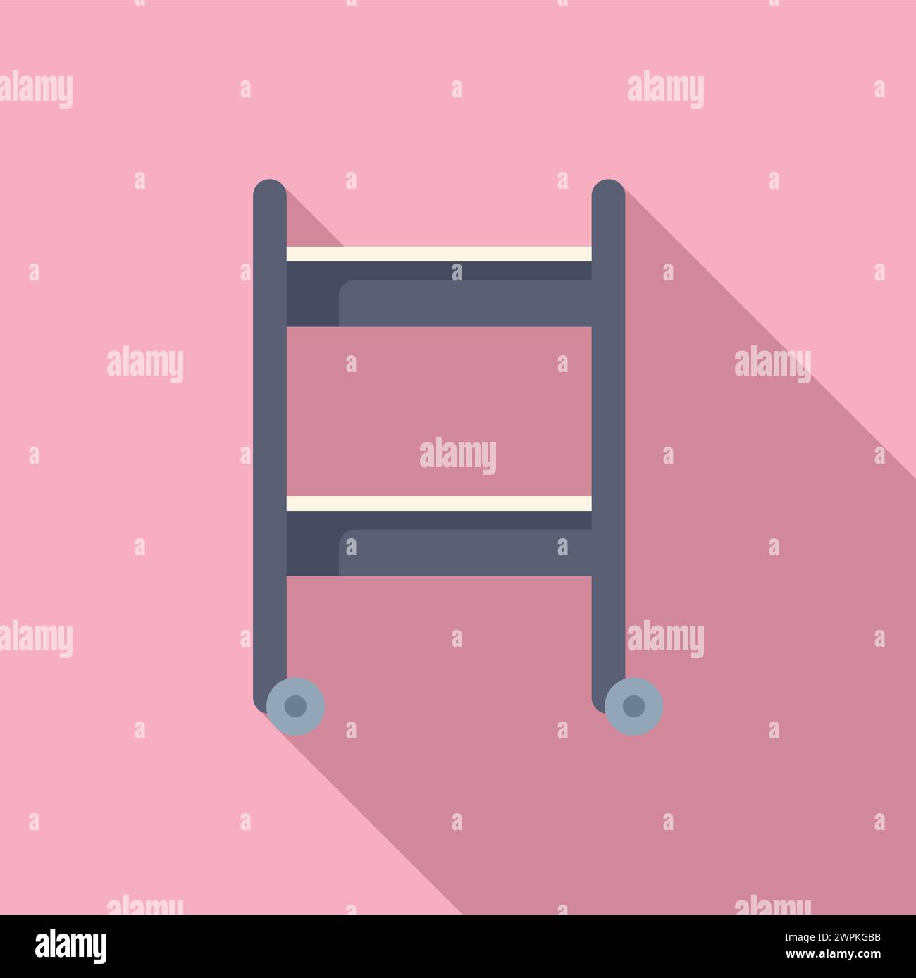 Clinical cart icon flat vector. Healthy insurance patient. Nursing care ...