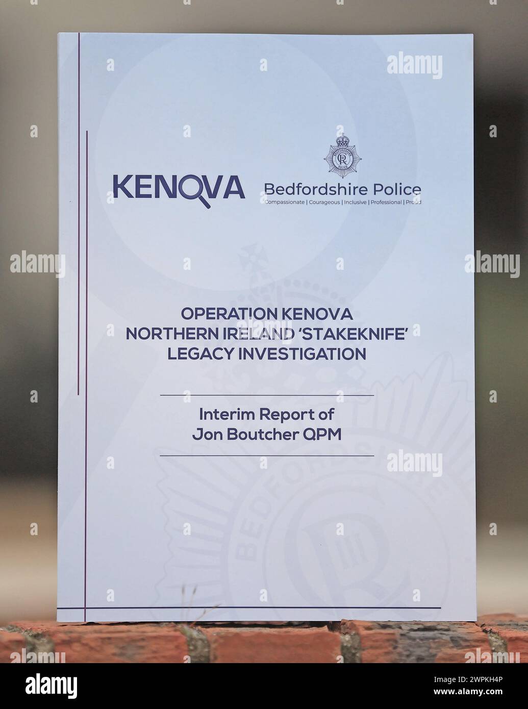 The front cover of the Operation Kenova Interim Report into Stakeknife ...
