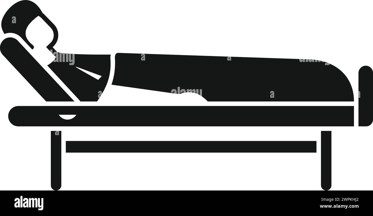 Bed nurse patient icon simple vector. Center condition. Clinical room ...