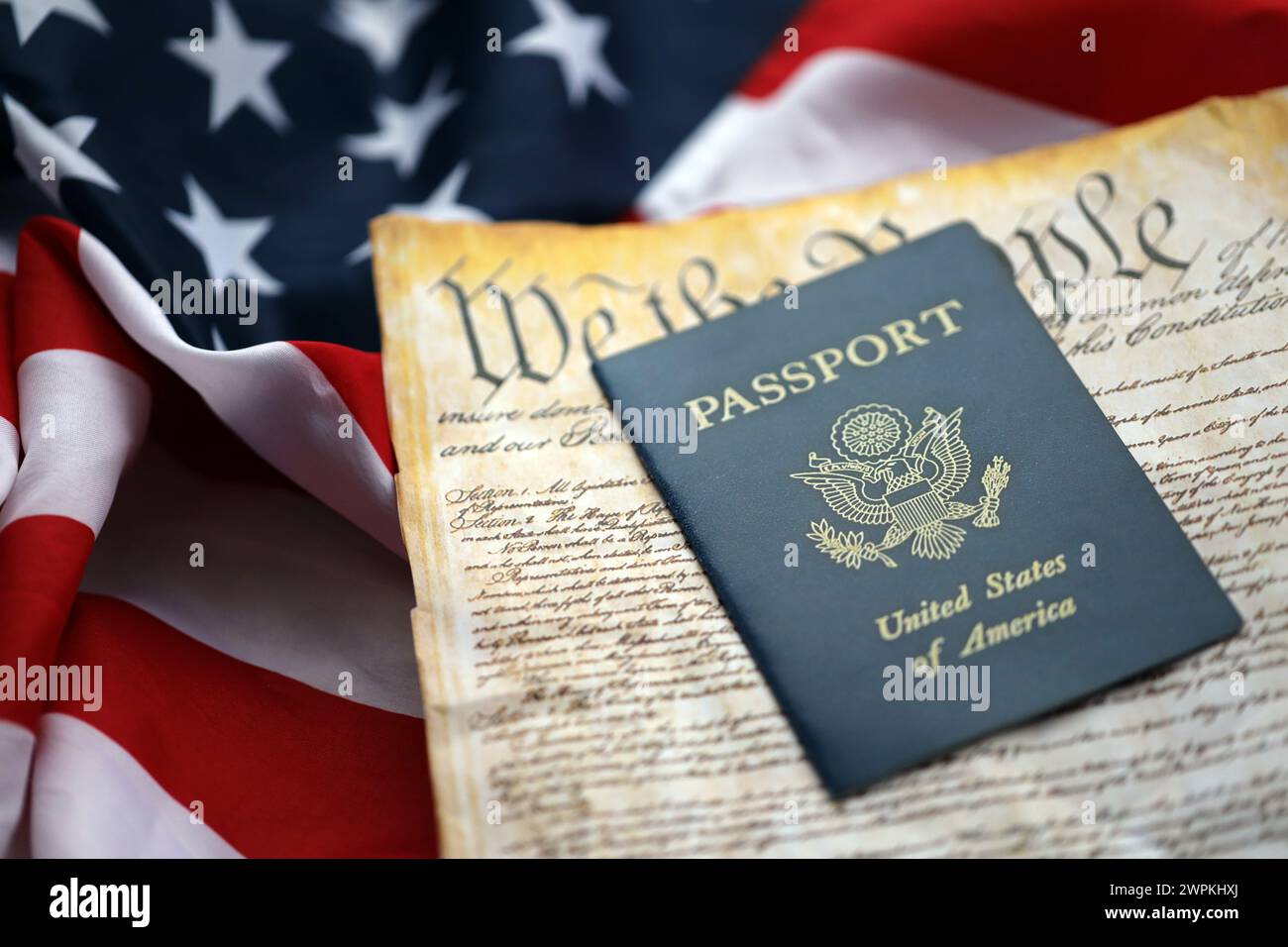 Preamble to the Constitution of the United States with passport and ...