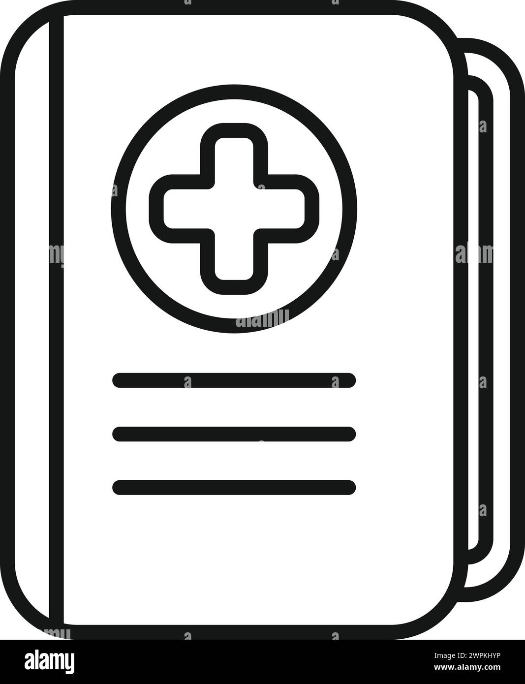 Patient medical folder icon outline vector. Hospitalization card ...