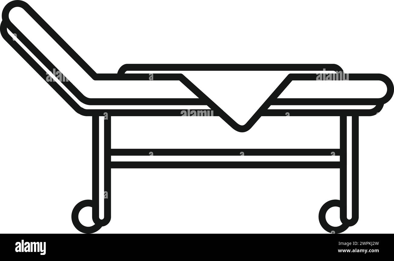 Clinic empty bed icon outline vector. Emergency hospitalization. State ...