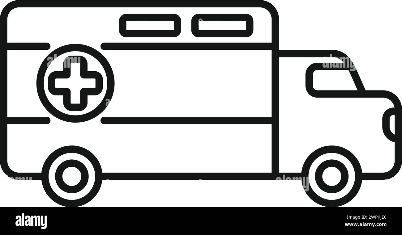 Emergency ambulance car icon outline vector. Patient treatment. Nursing ...