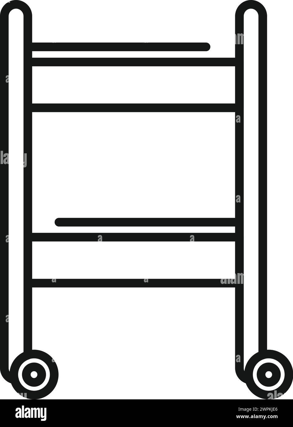 Clinical cart icon outline vector. Healthy insurance patient. Nursing ...