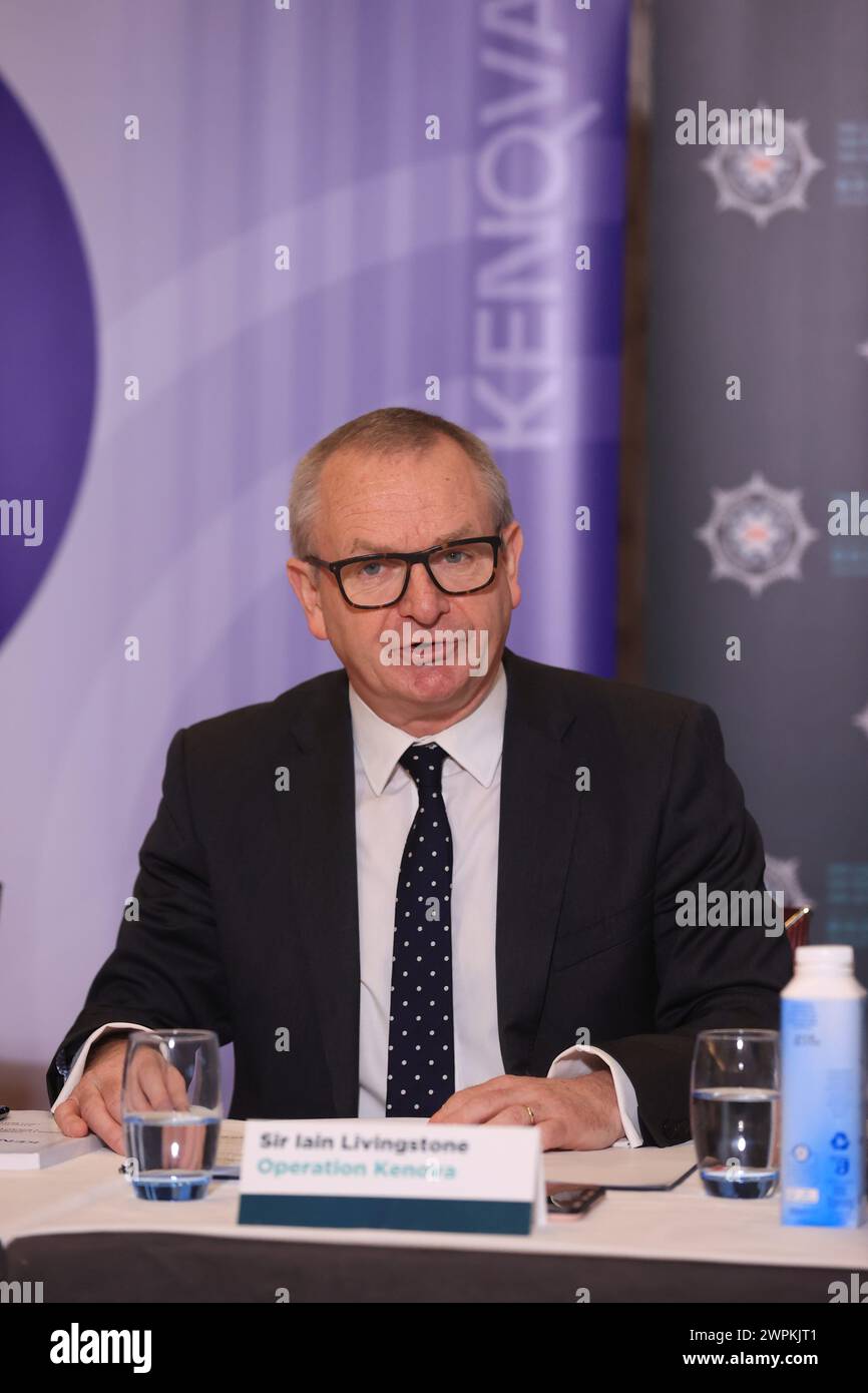 Officer in charge Operation Kenova, Sir Iain Livingstone, at Stormont ...