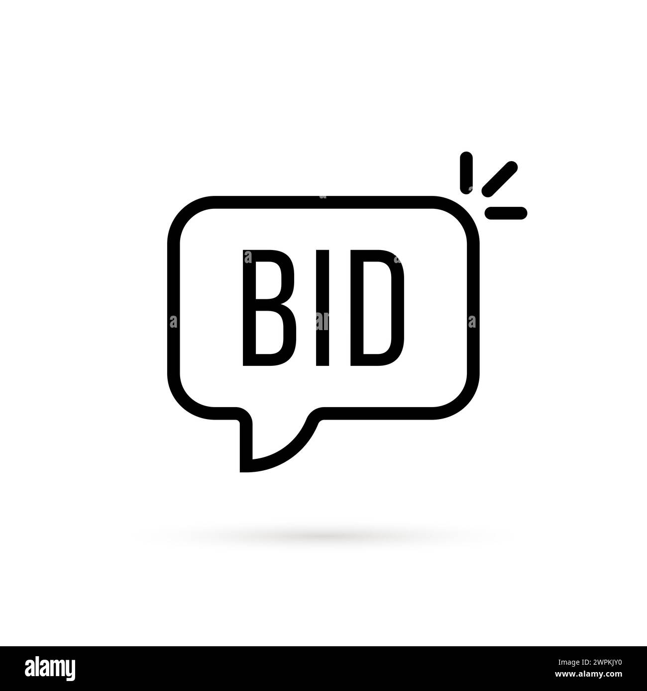 simple thin line bubble like easy bid Stock Vector Image & Art - Alamy