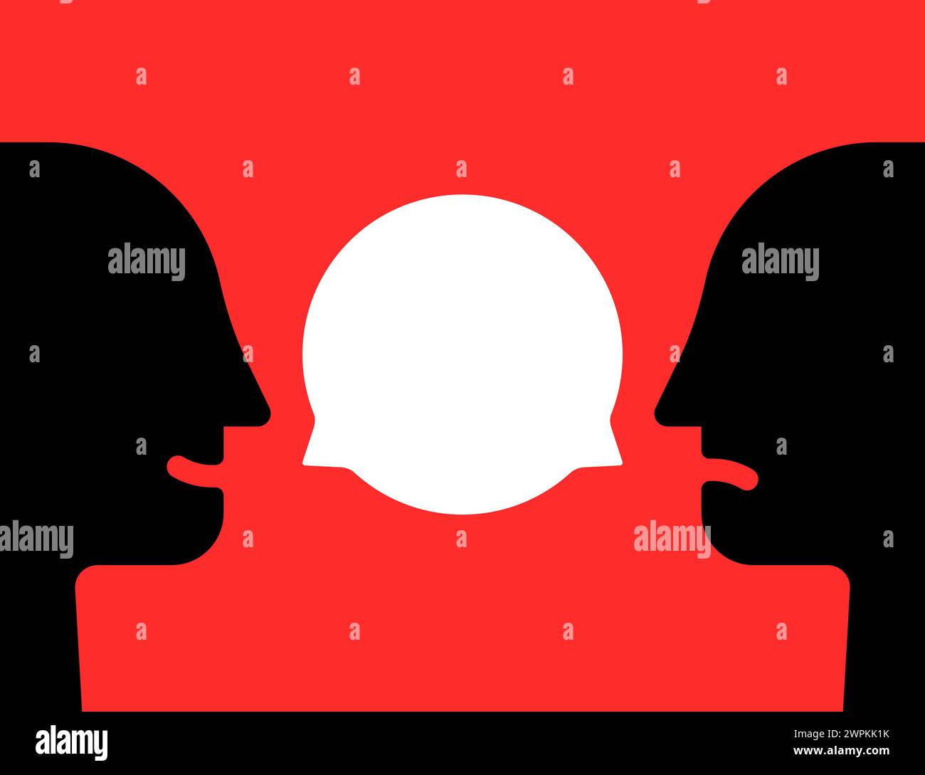 People conversation head on Stock Vector Images - Alamy