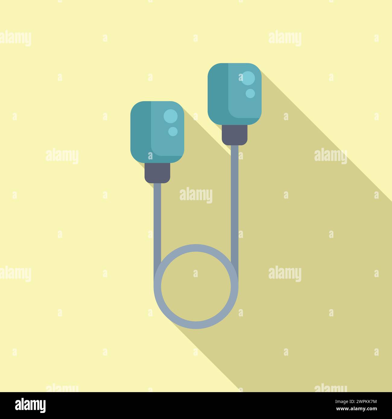 Noise plugs reduction icon flat vector. Safety gear audio. Listening stopper Stock Vector Image ...