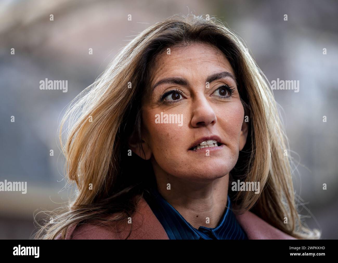 THE HAGUE - Dilan Yesilgoz, outgoing Minister of Justice and Security, at the Binnenhof. The ...