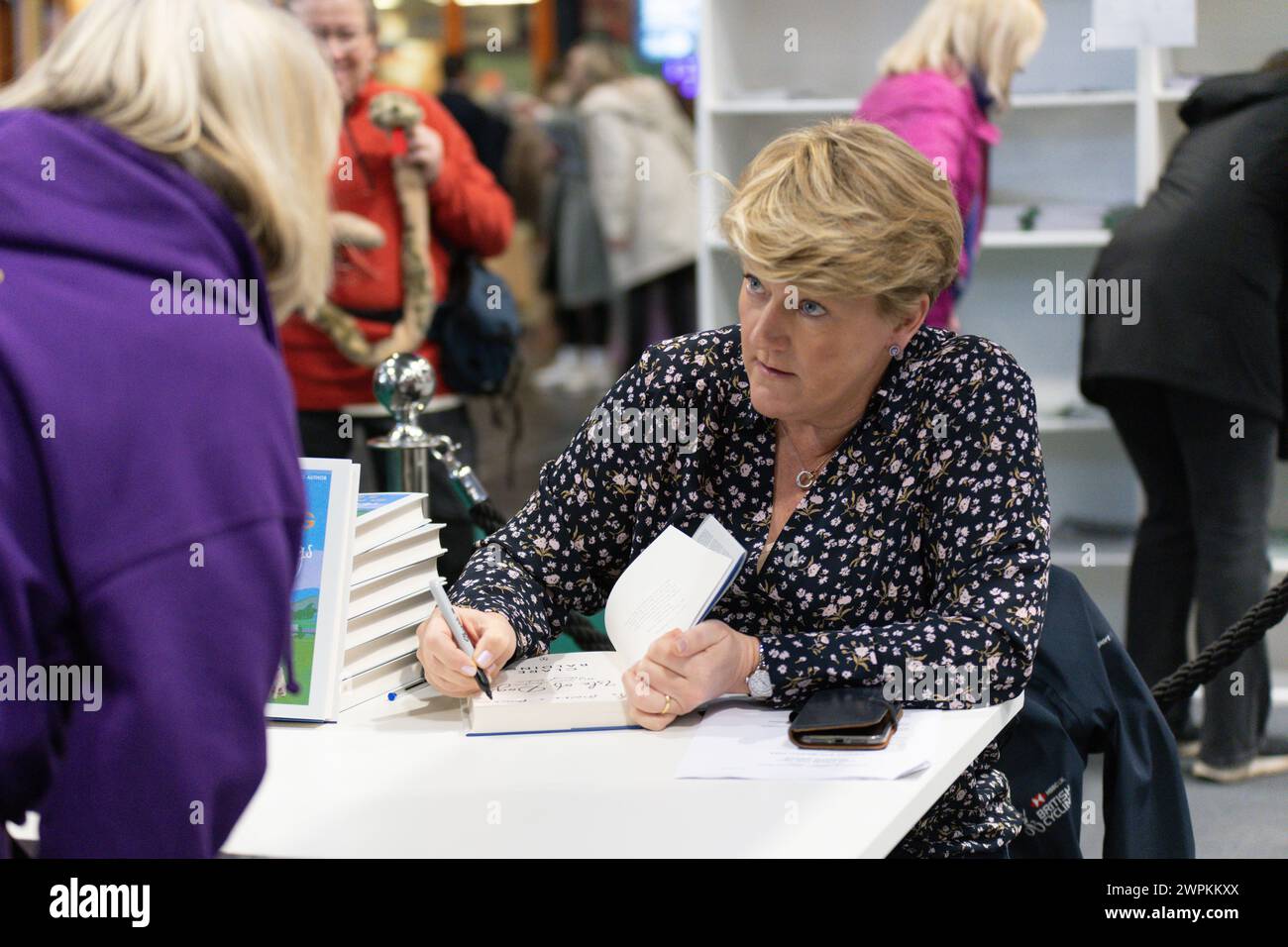 8th March 2024, Birmingham, UK. CRUFTS 2024 ISLE OF DOGS CLARE BALDING BOOK SIGNING Credit ...