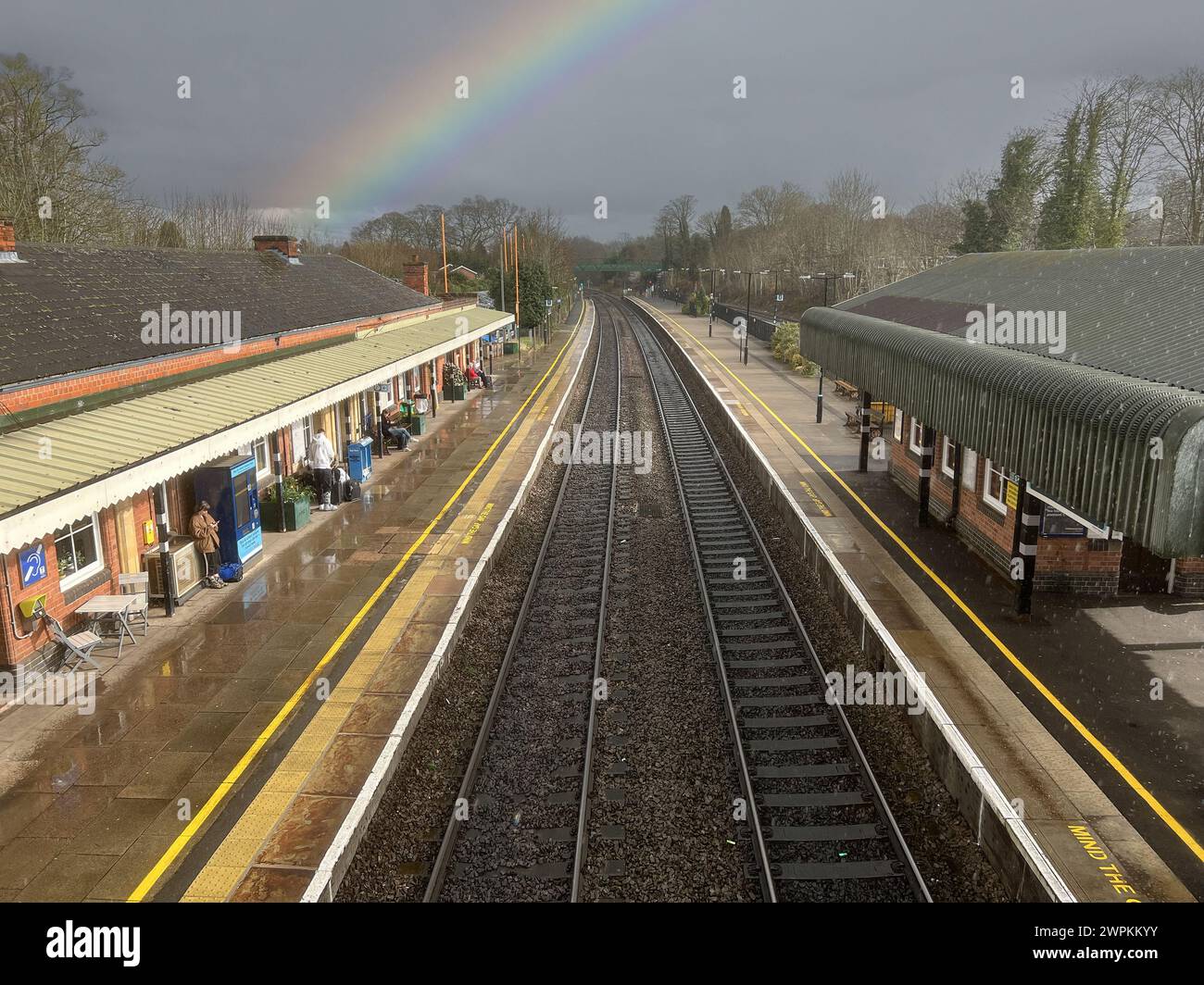 British Network Rail passenger commuter suburban station West Midlands ...