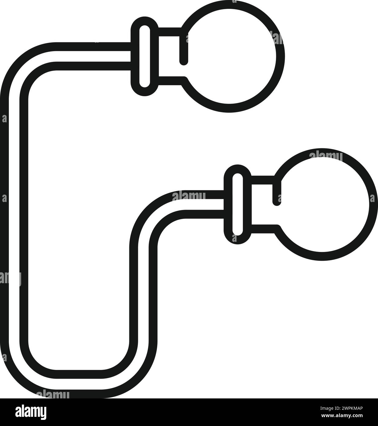 Noise plugs reduction icon outline vector. Safety gear audio. Listening ...