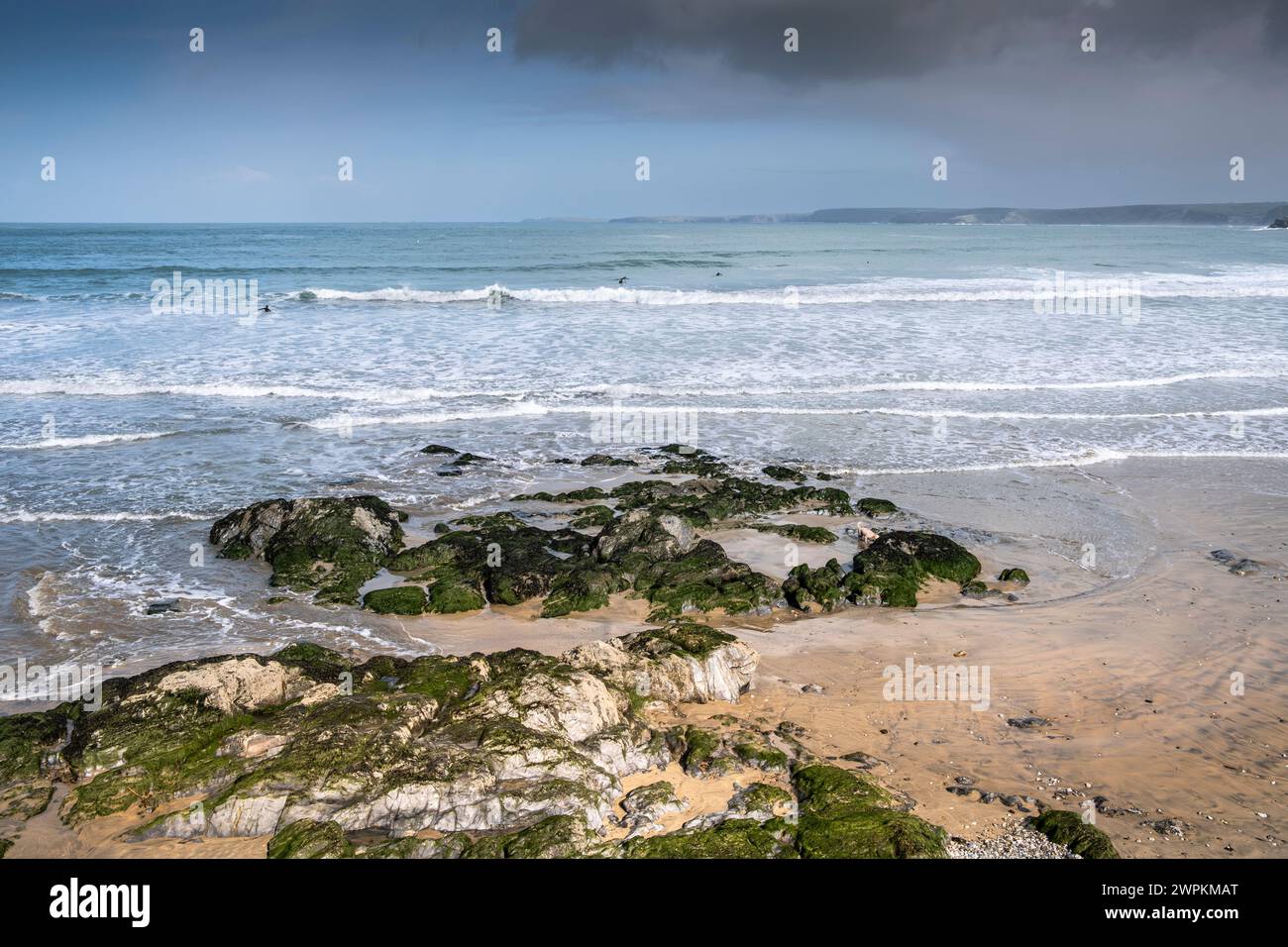 Towan Beach in Newquay in Cornwall in the UK Stock Photo - Alamy