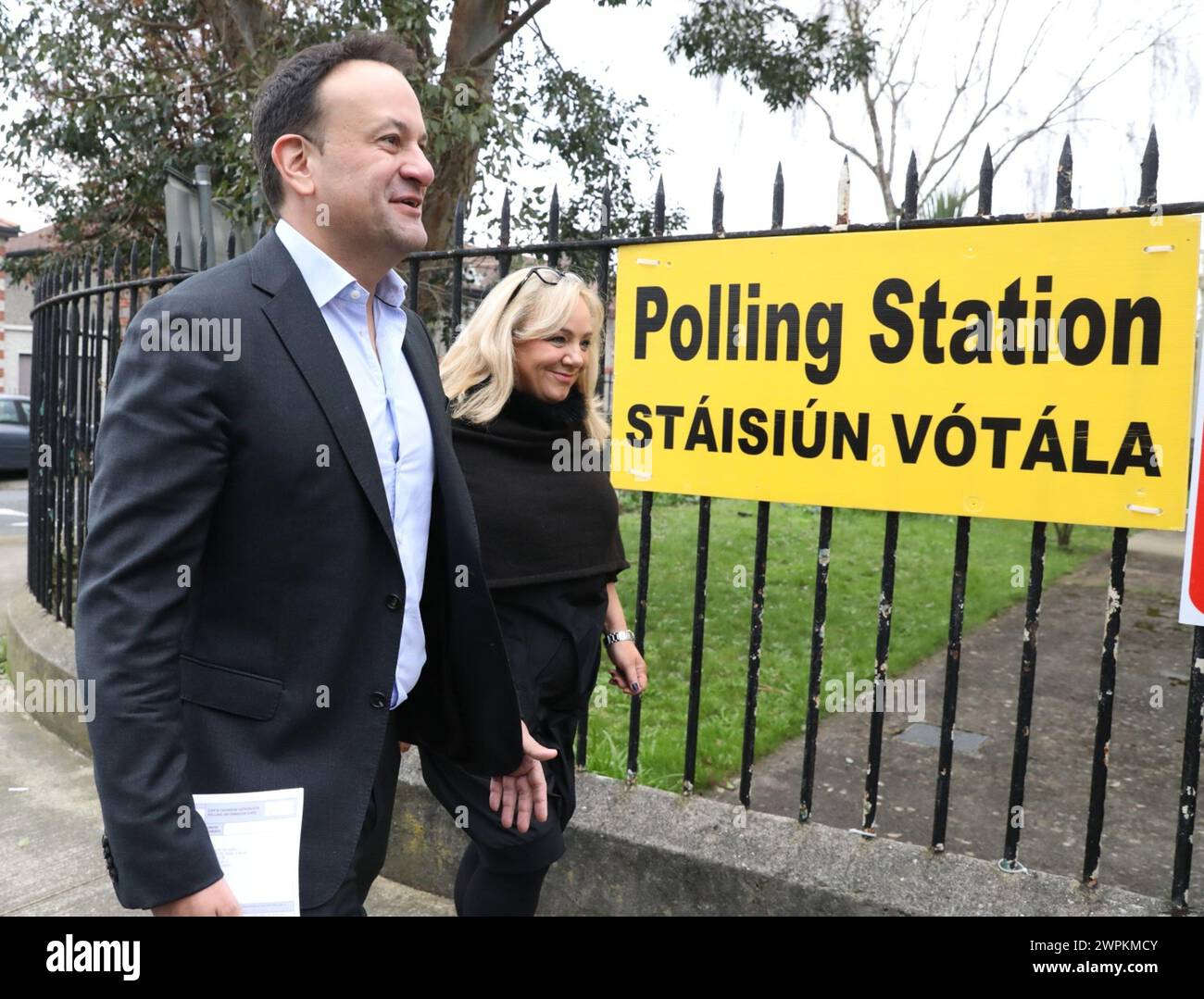 Taoiseach Leo Varadkar and Fine Gael senator Mary Seery Kearney, arrive ...