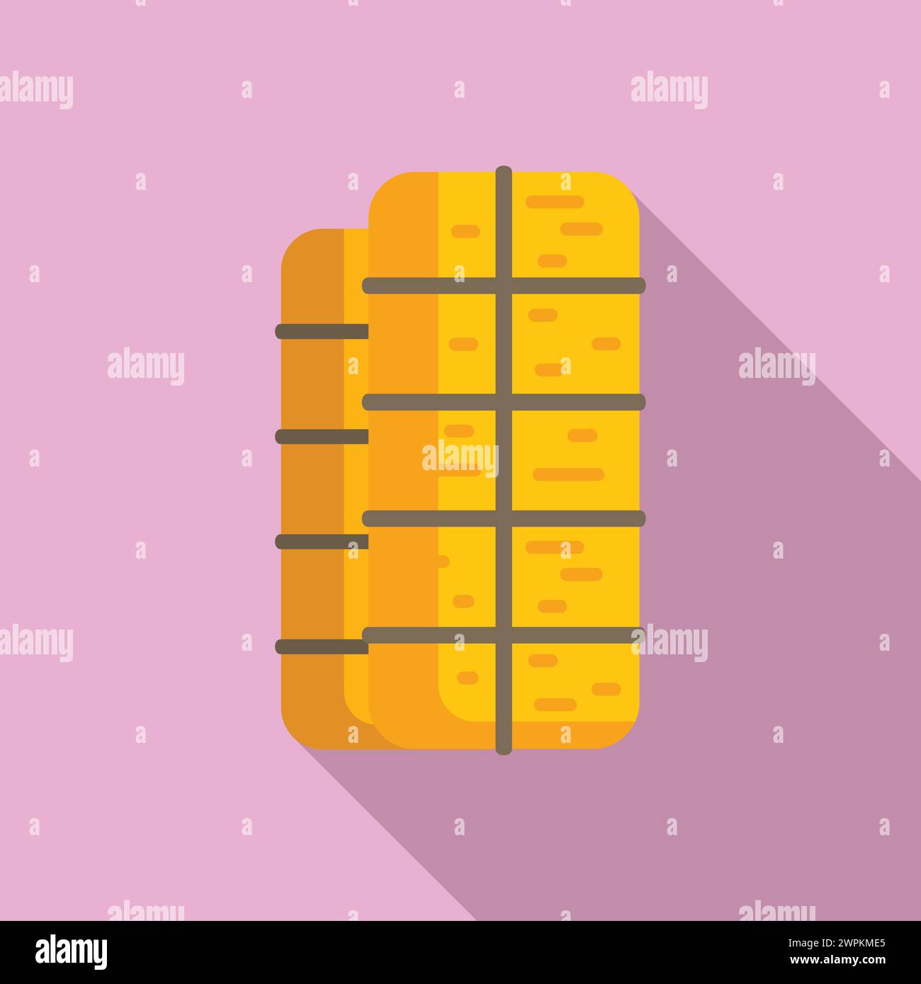 Food hay stack icon flat vector. Harvesting food. Organic rural nature ...