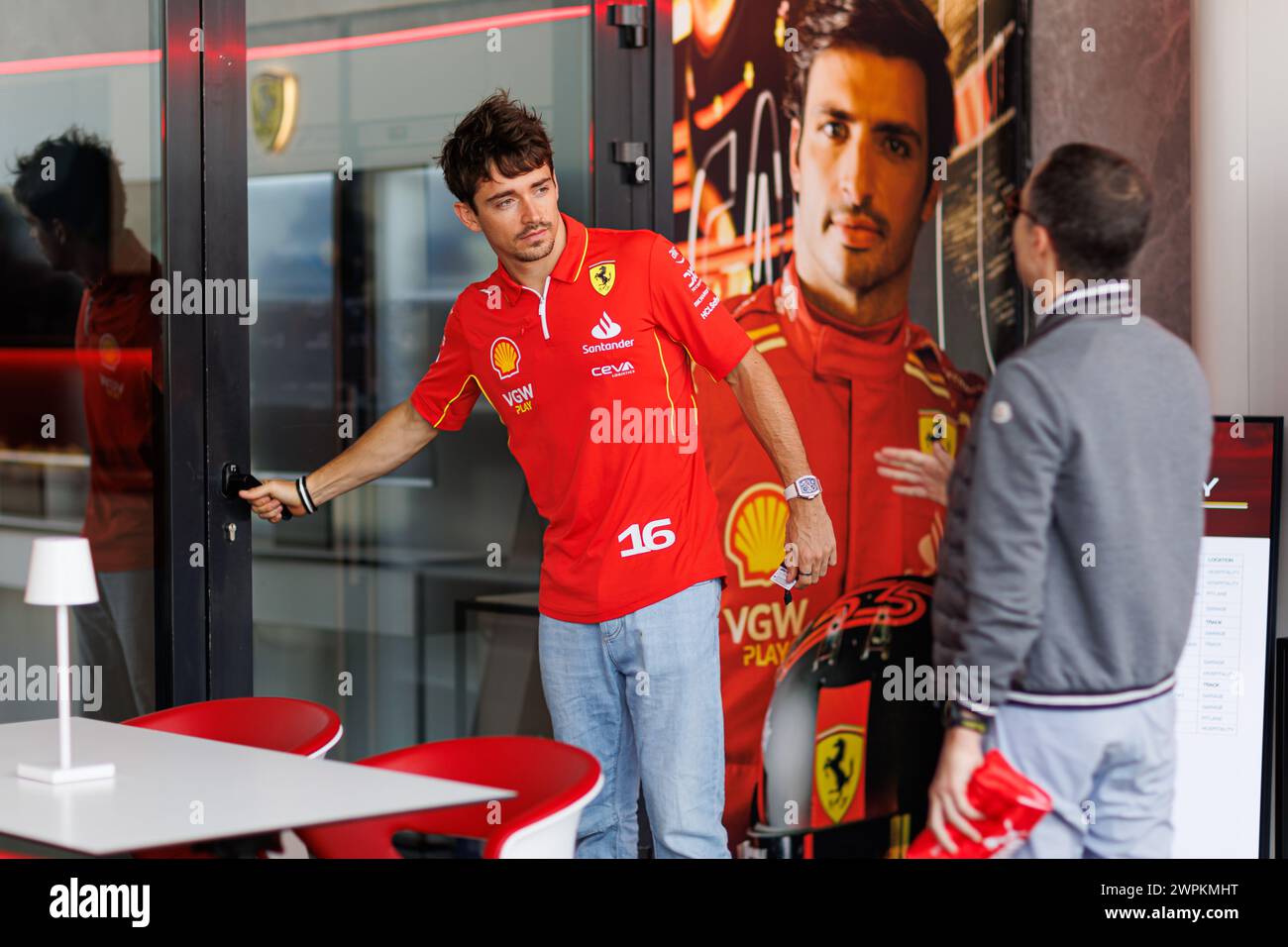 Jeddah, Arabie Saoudite. 08th Mar, 2024. LECLERC Charles (mco), Scuderia Ferrari SF-24, portrait ...