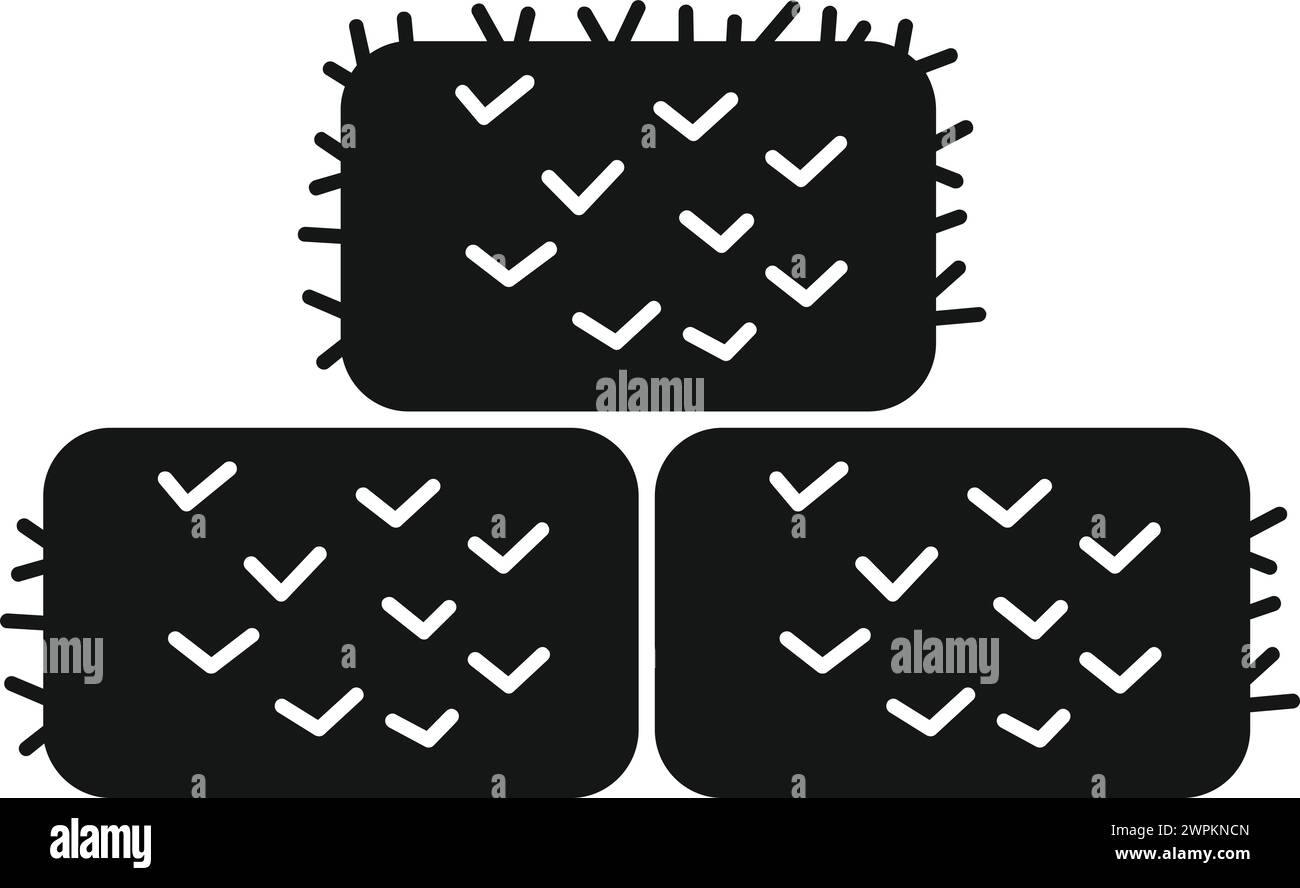 Bale hay stack icon simple vector. Agriculture harvest food. Field ...