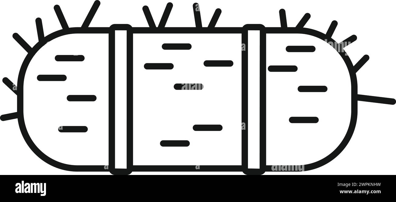 Haystack icon outline vector. Bale hay agriculture. Food country wheat ...